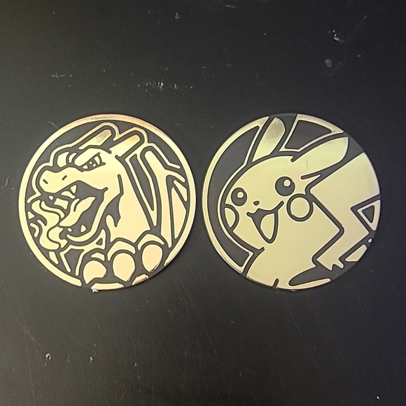Pokemon | Toys | Pokemon Charizard Pikachu Large Plastic Coins | Poshmark